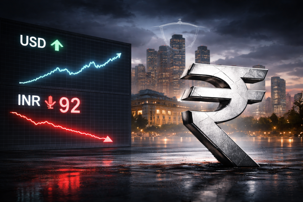 RBI on High Alert: Rupee Hits Record Low of ₹92 as Global Pressures Mount